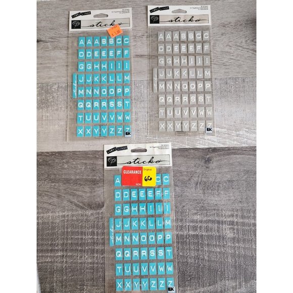 Sticko | Office | Scrapbook Stickers Lot Typewriter Letters Alphabet ...